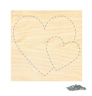 Nagelbild, Fadenbild, Fadenspannbild, String Art mit Motiv Herz | Peter ...
